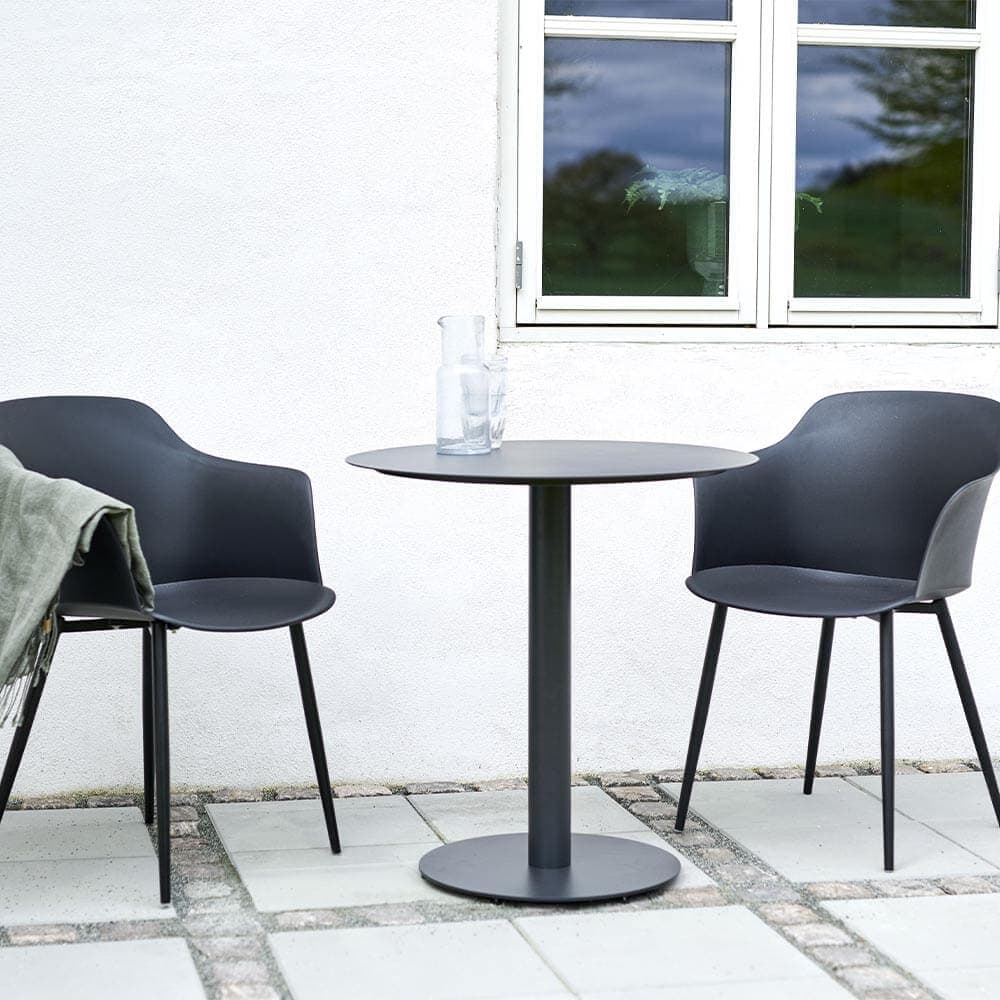 Cafebord "Aya" Ø70x72 cm i metal - Staby Fliser og Hegn